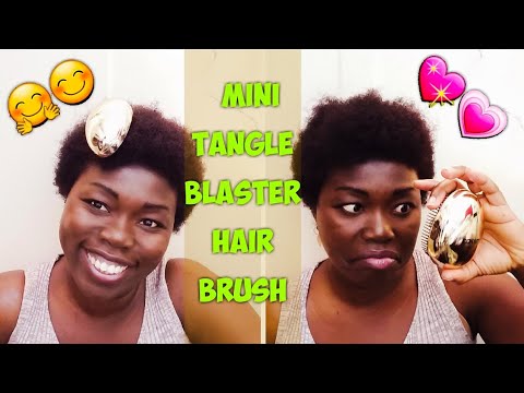 Mini Tangle Blaster Hair Brush, Natural Afro Hair Styling! - YouTube