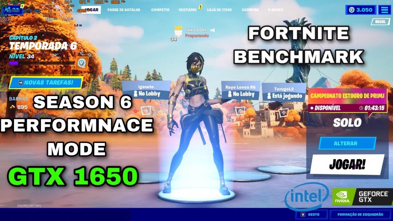 Fortnite Performance Mode Chapter 2 Season 6 FPS TEST | GTX 1650 OC ...