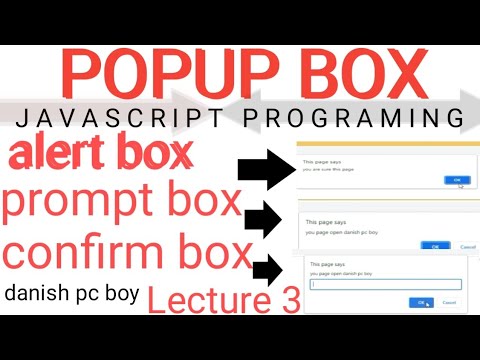 popup box javascript tutorials _alert_confirm_prompt in hindi Lecture 3 #popupbox #javascript # ...