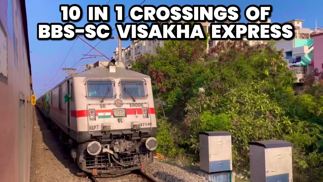 10 In 1 || Crossings of 17016 Visakha Express || SC-BBS - YouTube