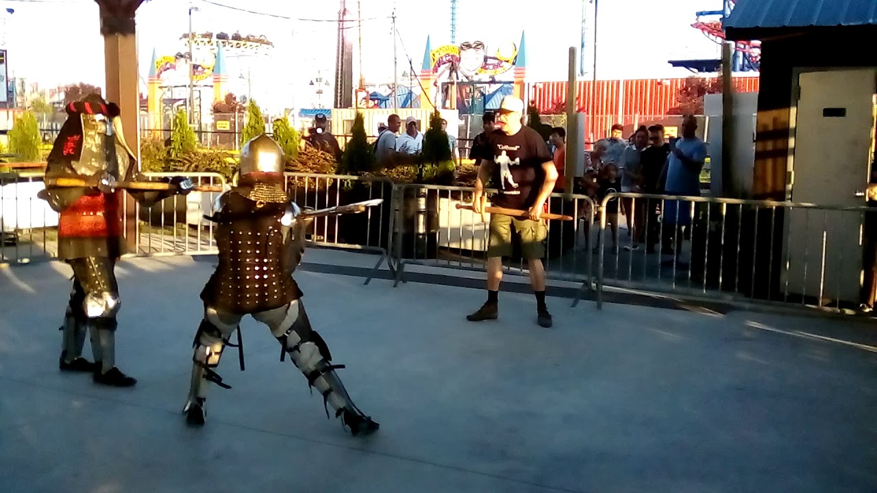 Axe Fight! - Exclusive Armored Combat Video From New York's Coney ...