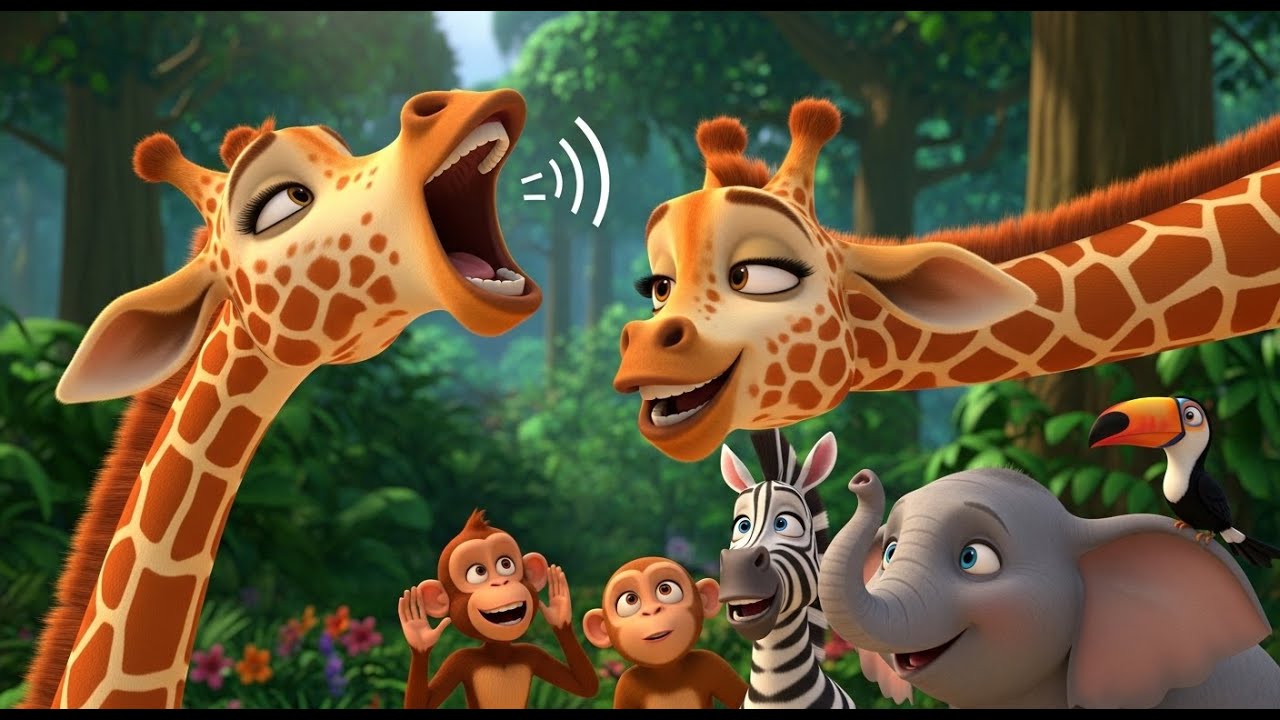 The Giraffe Who Learned Opposites | Nursery Rhyme Song for Kids - YouTube