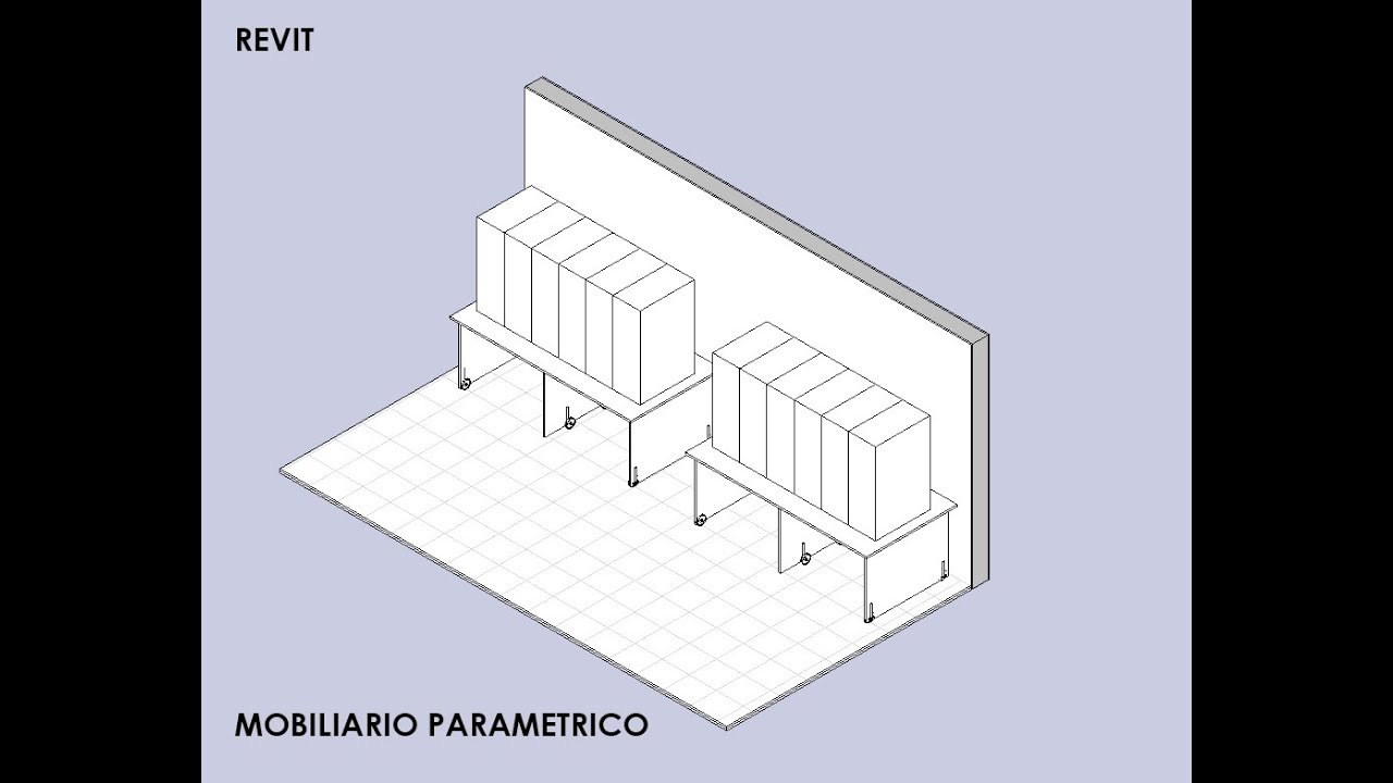 Familia de Mobiliario Parametrico - Revit - YouTube