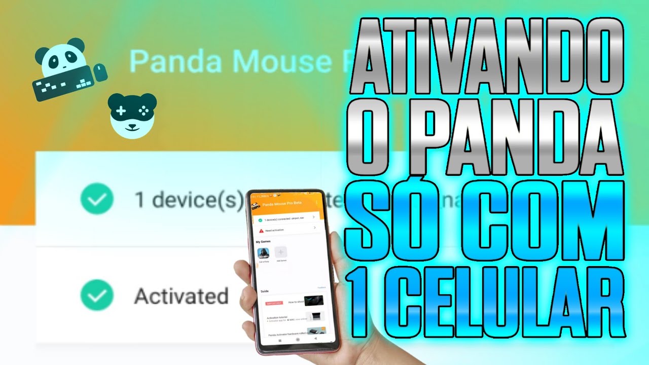🔵COMO ATIVAR O PANDA MOUSE PRO, USANDO 1 CELULAR. TUTORIAL COMPLETO ...