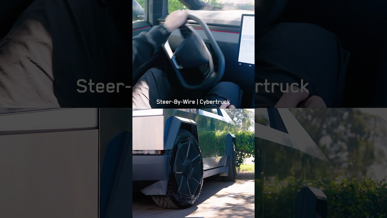 Cybertruck Steer-By-Wire vs Mechanical Steering - YouTube