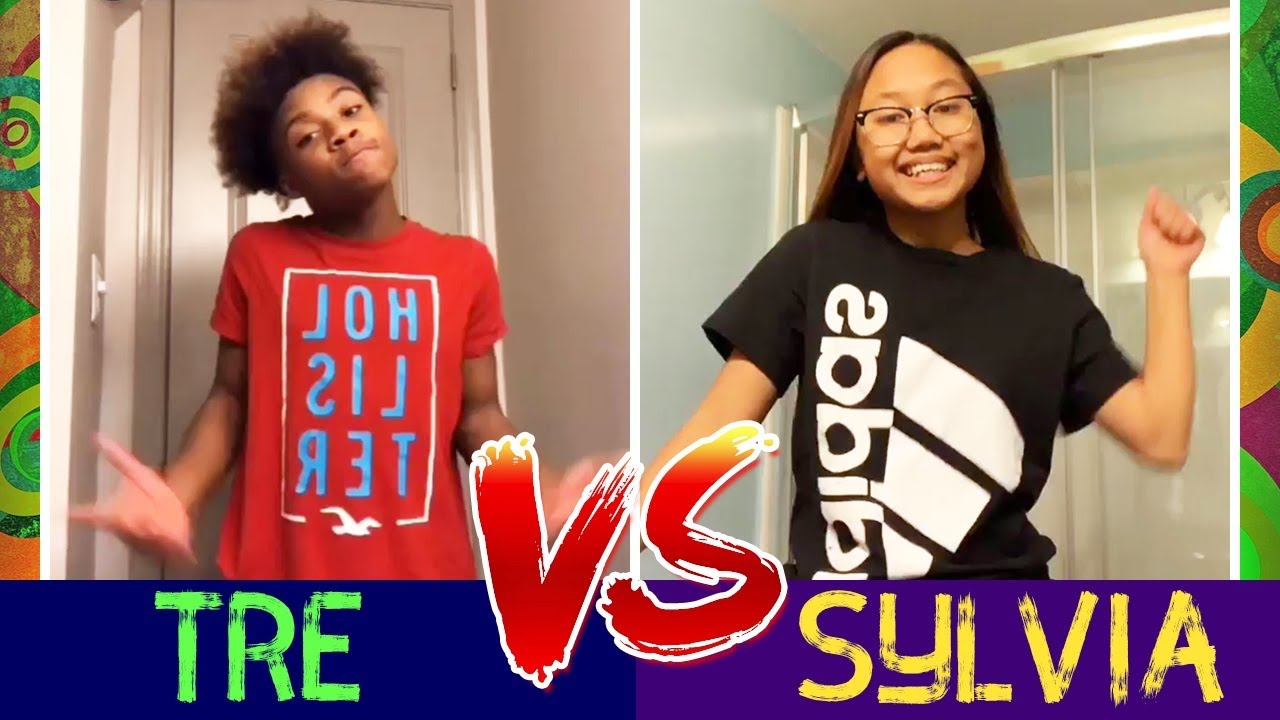 TRE vs SYLVIA Dance Battle 🖤 Boys VS Girls Instagram Stars Compilation ...