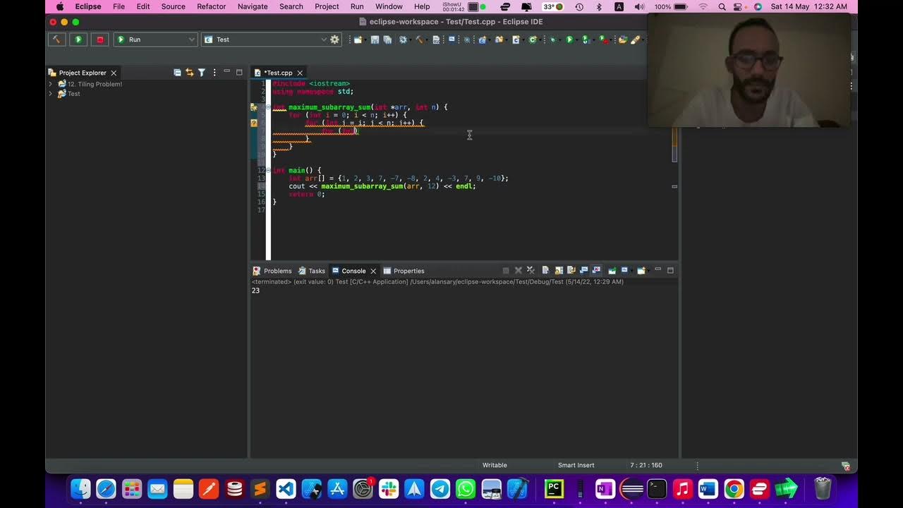 007. Maximum Subarray Sum - Brute Force Approach - O(n^3) - YouTube