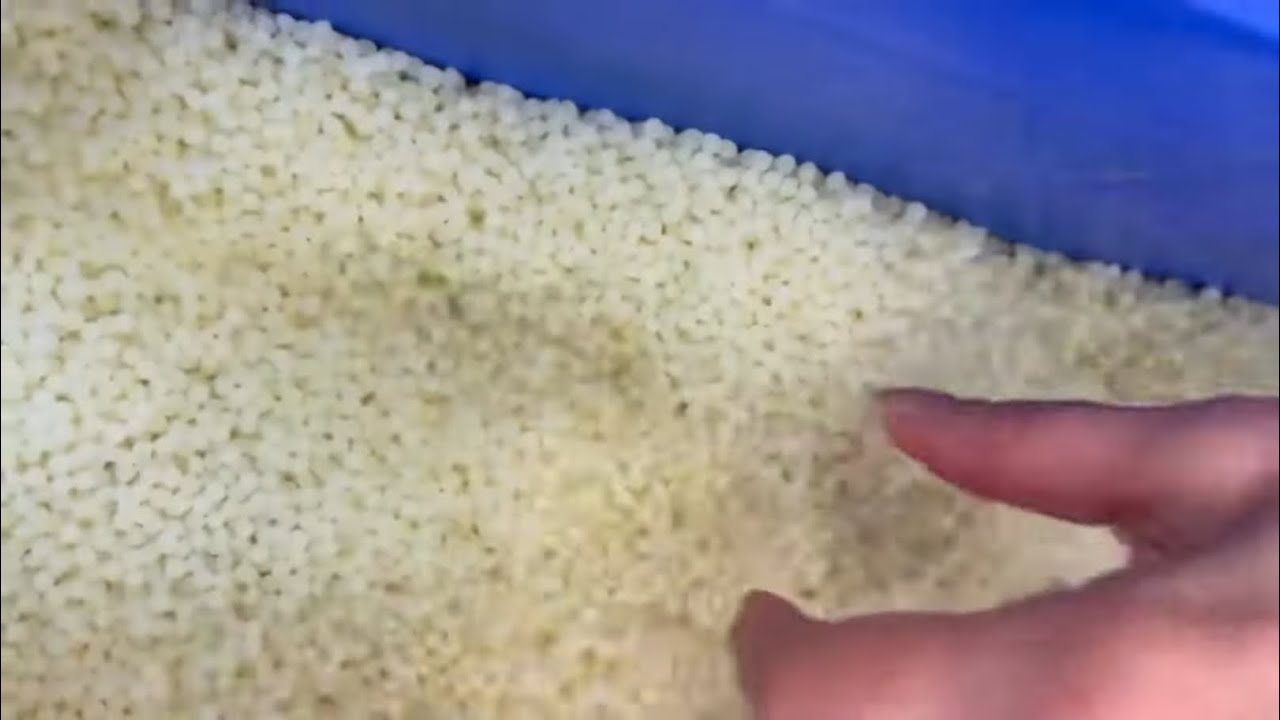 My GRANDMA tries ASMR - body triggers plastic balls squeezing/squishing ...