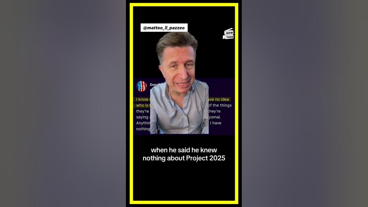 Proof of Trump's Lies About the Heritage Foundation, Project 2025 - YouTube