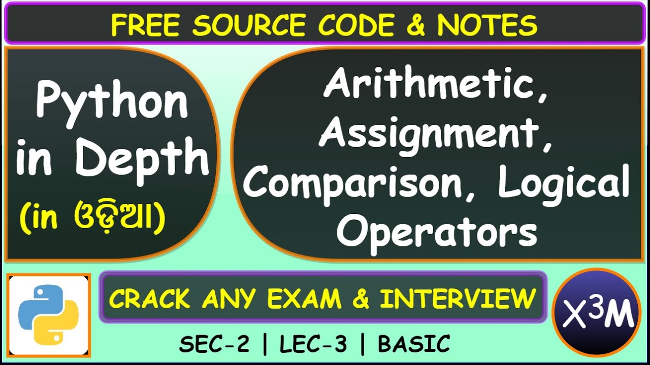 Python Odia Operators In Python Arithmetic Assignment Comparison 6004