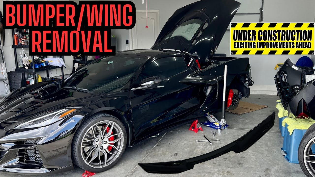 C8 Corvette Z06 Rear Bumper and Wing Removal - YouTube