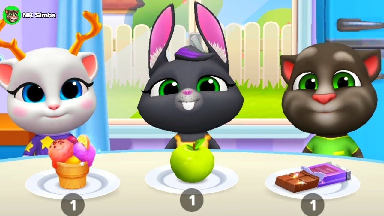 talking tom Angle || talking tom friends food hungry mania || funny ...