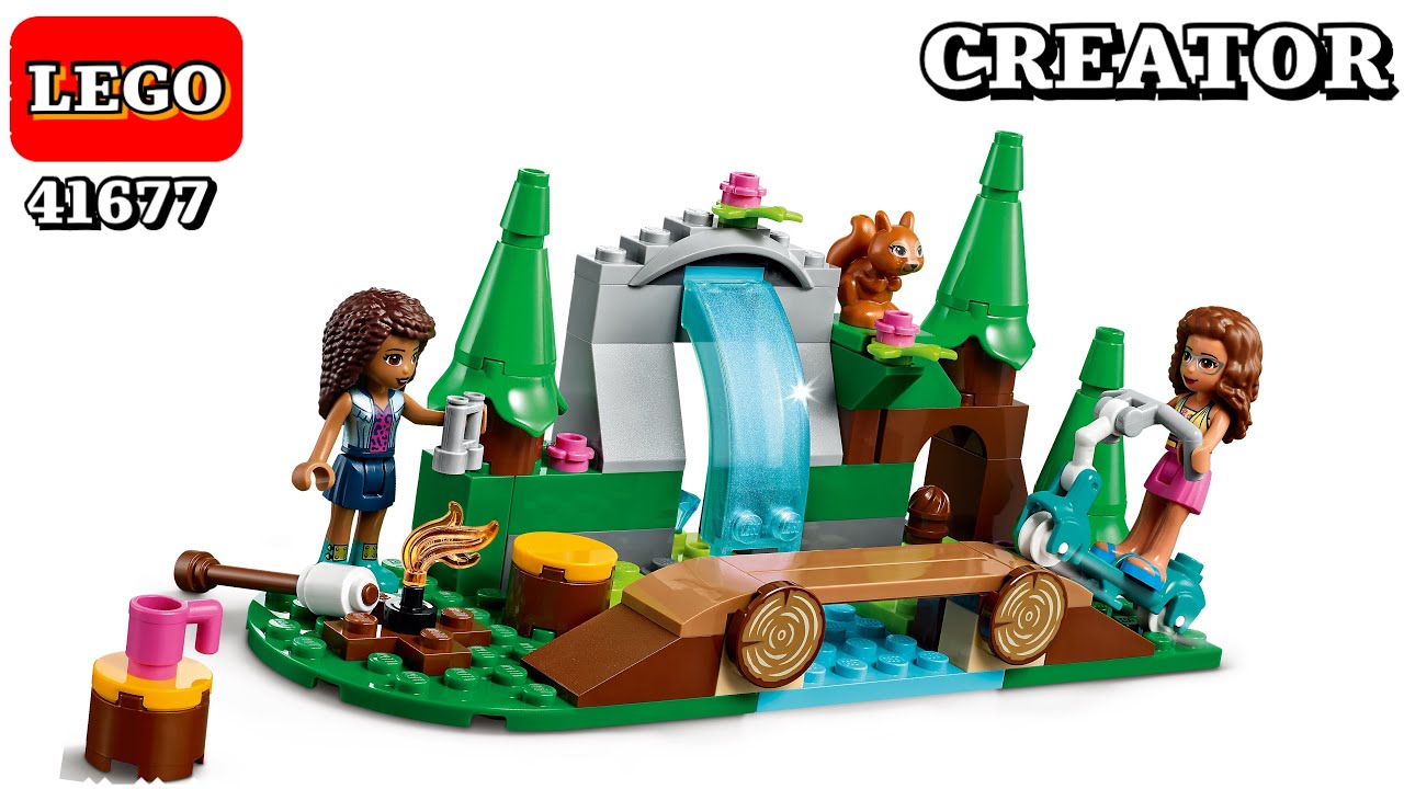 LEGO 41677 Friends Forest Waterfall Speed Build - YouTube