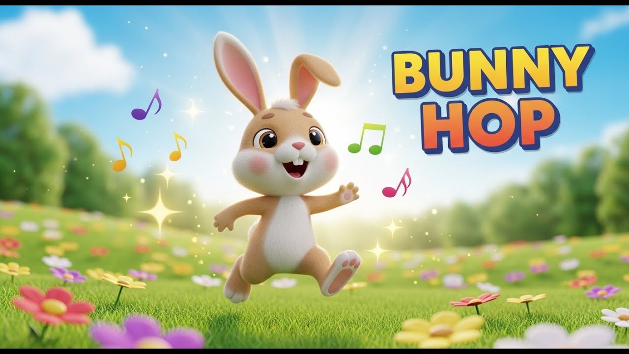 Bunny Hop Song | Cute 3D Dance & Movement Song for Kids | Buzzy Tune’s ...