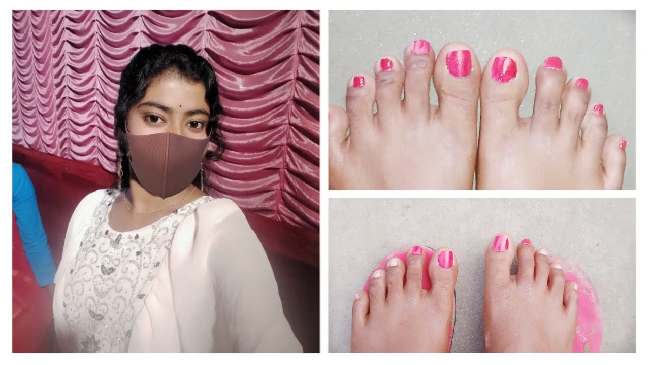 Hand Nail Extensions Fix On Feet || Nail Extension At Home 🏠 || Bengali ...