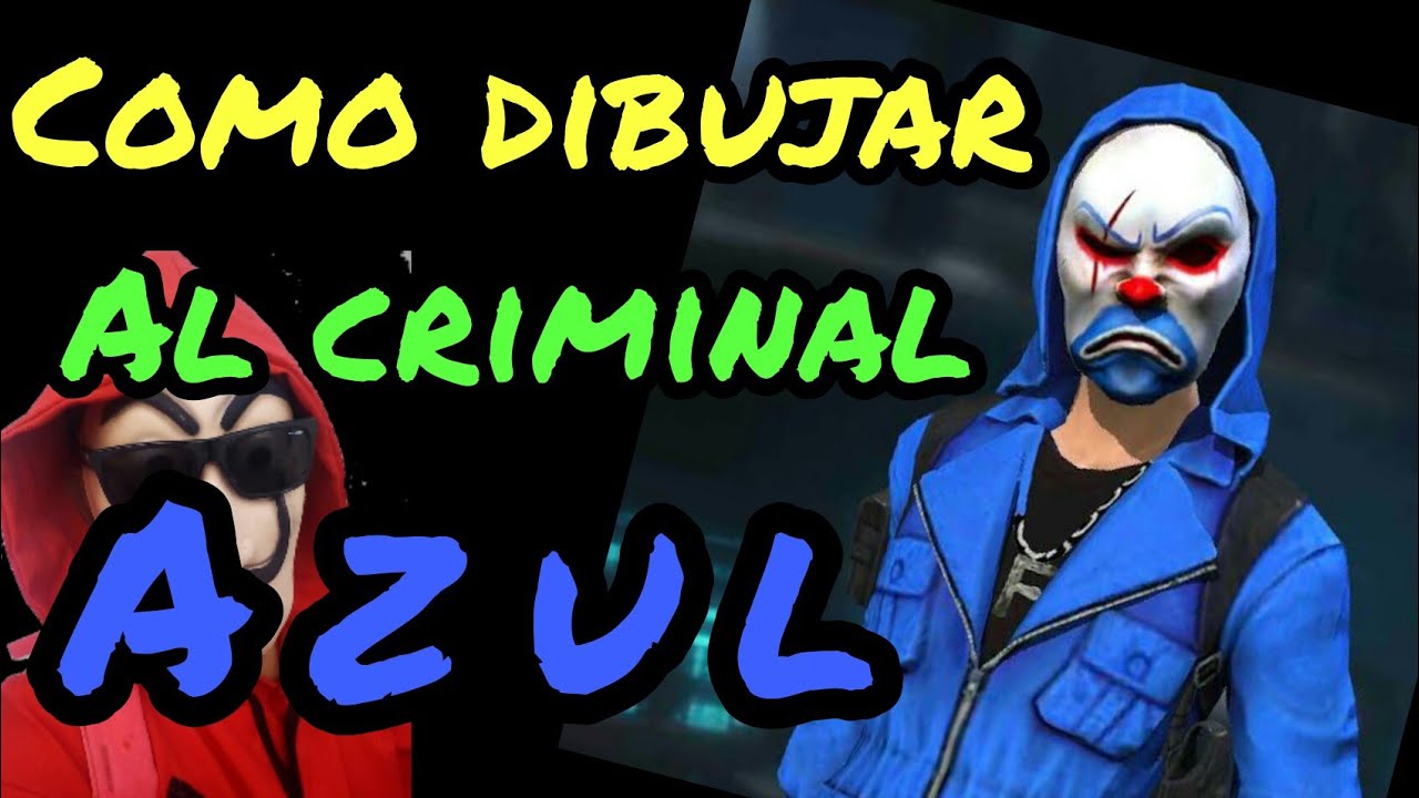 como dibujar el criminal azul de free fire - YouTube