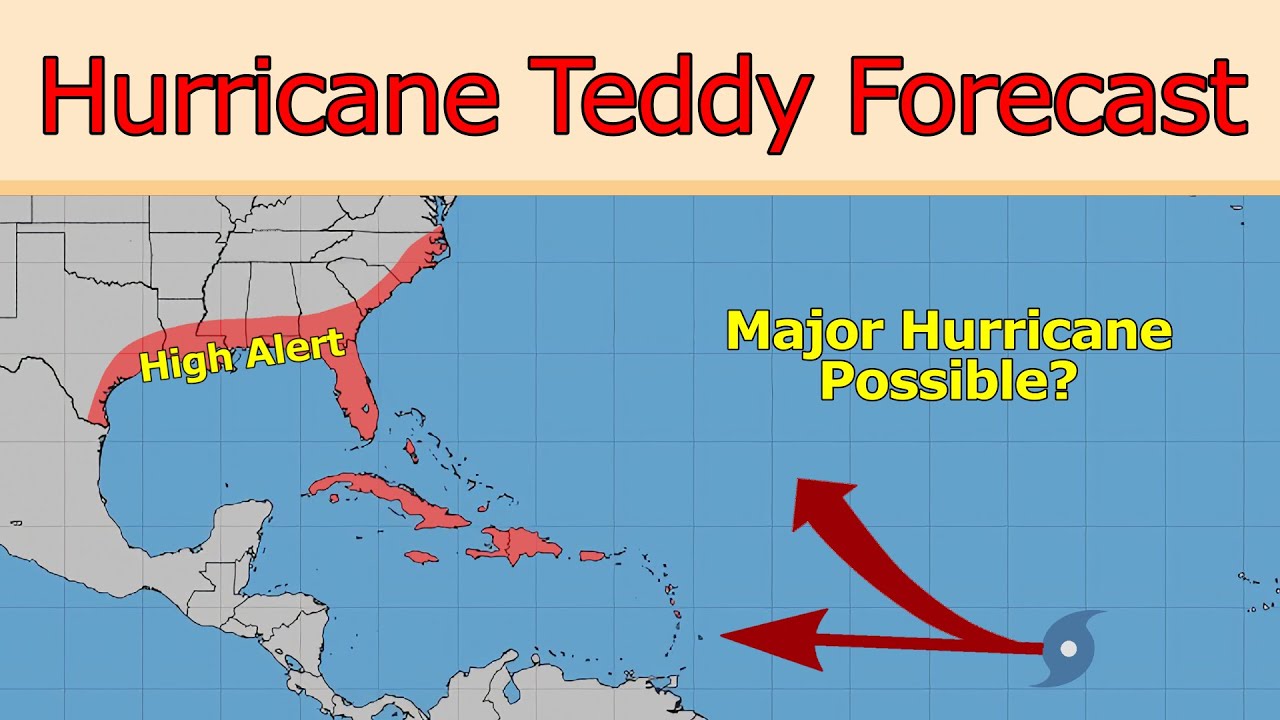 Hurricane Teddy Forecast - YouTube