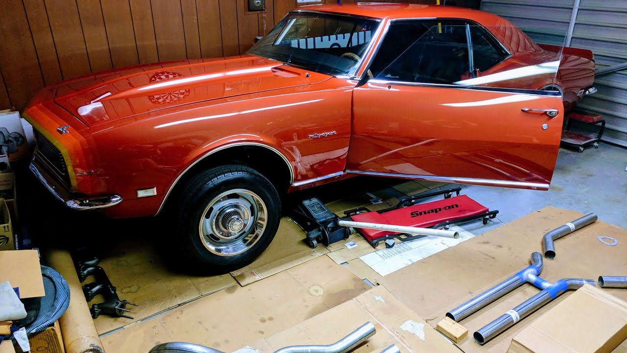 1968 Camaro 427 Thrush Transverse Exhaust System - YouTube