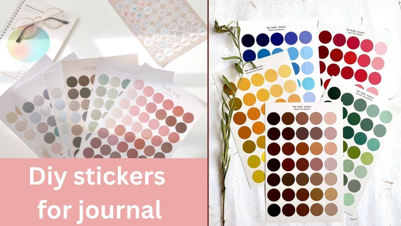 How to make circle stickers for journal 😱 - YouTube