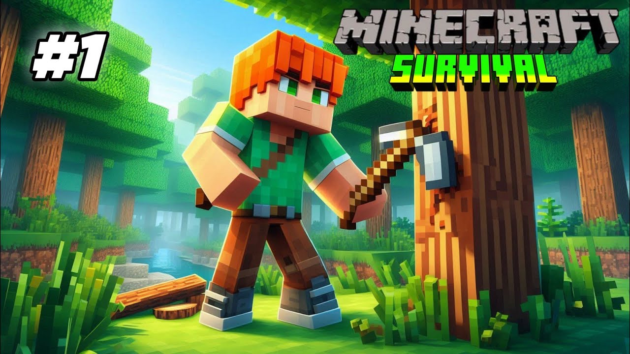Exploring The World In Minecraft Survival Series Day 1 - YouTube