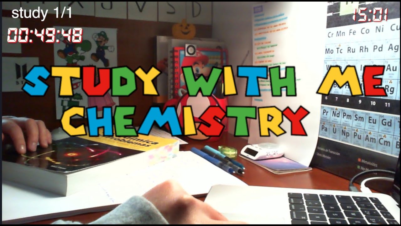 study with me | Super Mario | pomodoro 1h rain sound | physics and ...