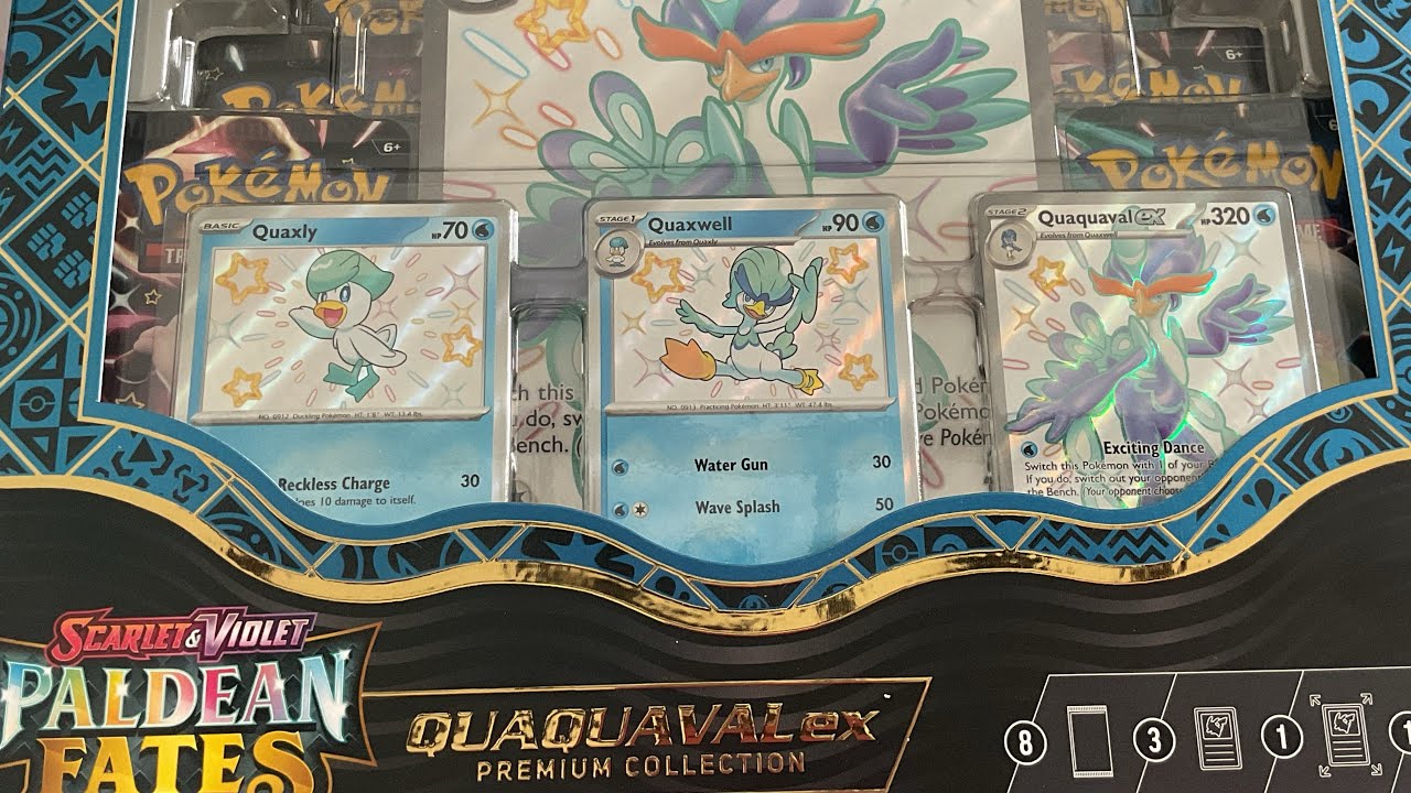 I open paldean fates quaquaval ex premium collection box! - YouTube