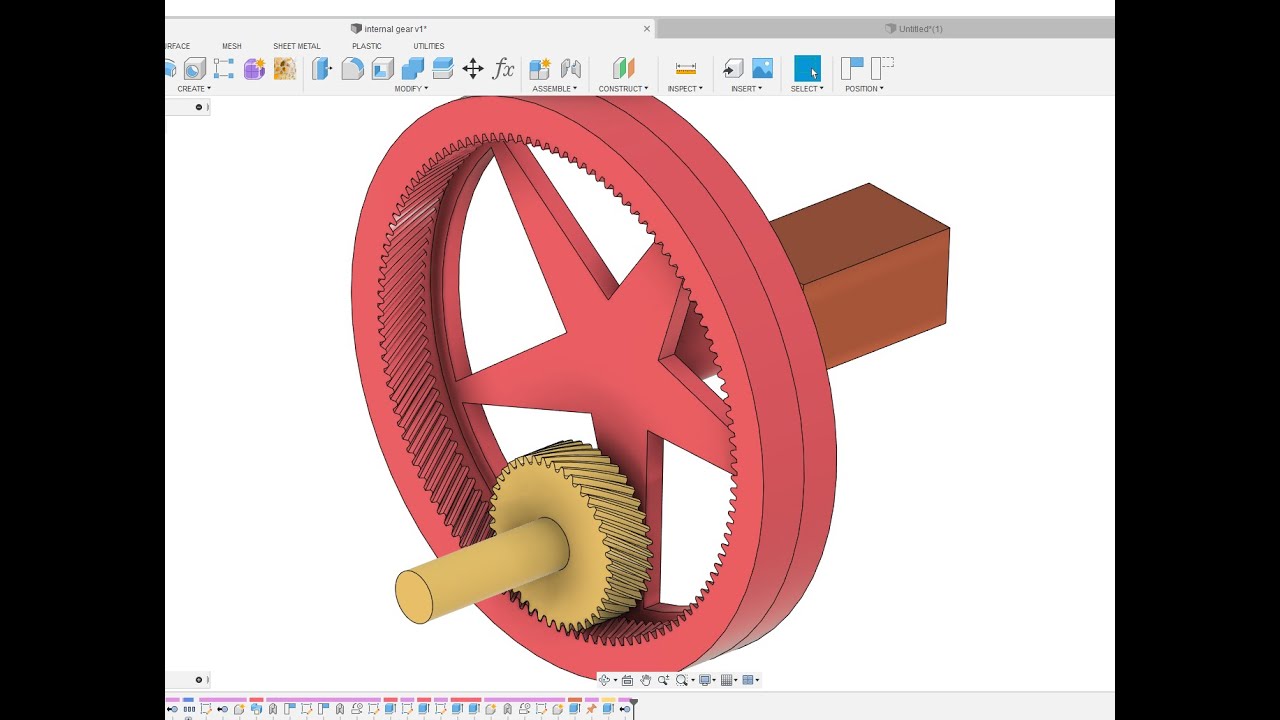 Internal Gear Mechanism || MECHANICAL MECHANISM - YouTube