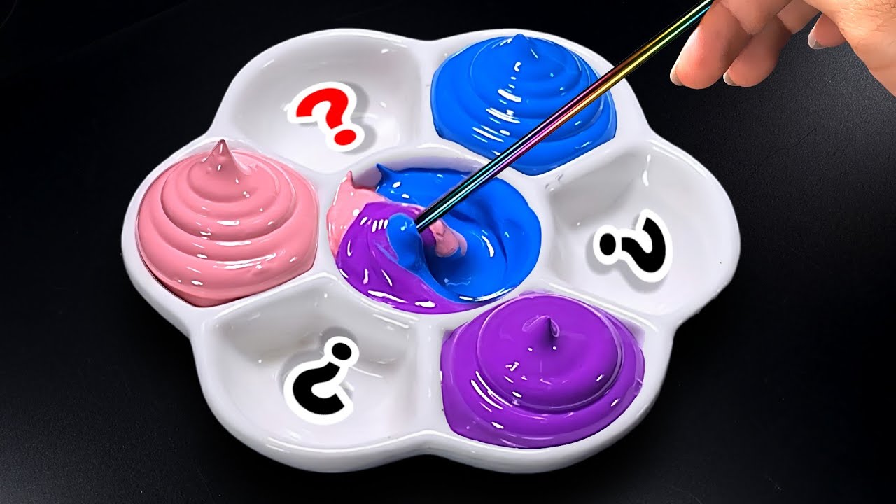 Making 7 Beautiful Colors from Pink, Cyan and Violet | Satisfying Color ...