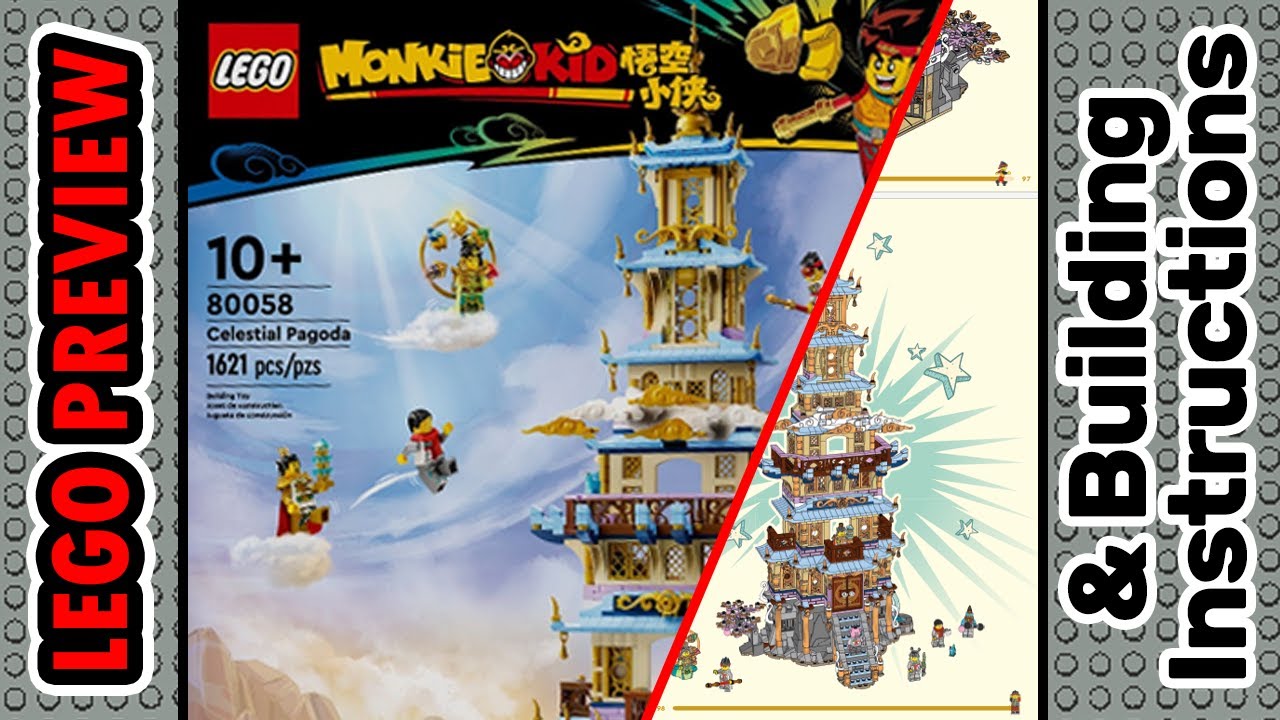 PREVIEW: 80058, LEGO MONKIE KID, Celestial Pagoda & Building ...