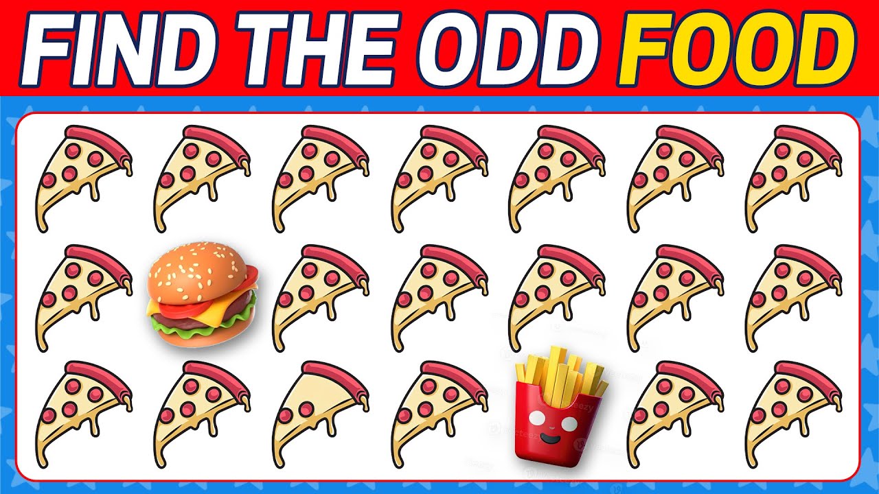 Find the Odd one out: Food Edition🍔🍟🍕#food #odd #quiztime - YouTube