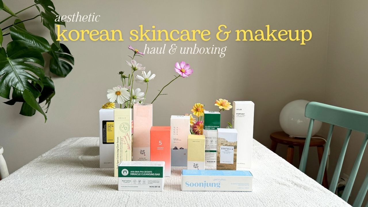 VIRAL KOREAN SKINCARE & makeup haul, unboxing - yesstyle | cosrx, romand, etude, beauty of ...