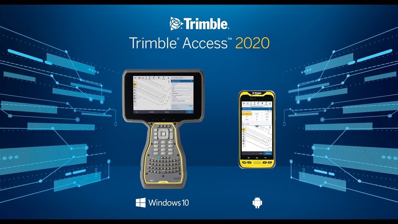 Trimble Access 2020 s TDC600 - YouTube