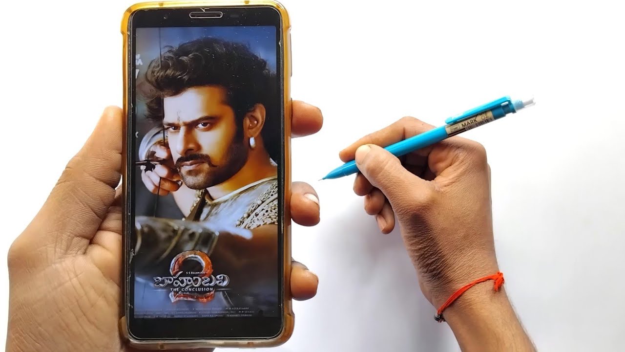 Prabhas drawing Bahubali 2 movie, Step by step, Outline Tutorial - YouTube