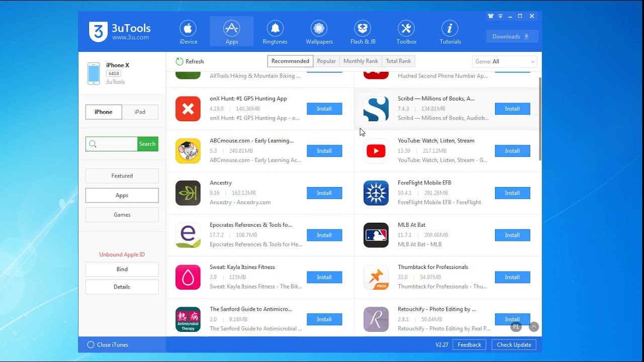 How to use Apps feature in 3uTools? - YouTube