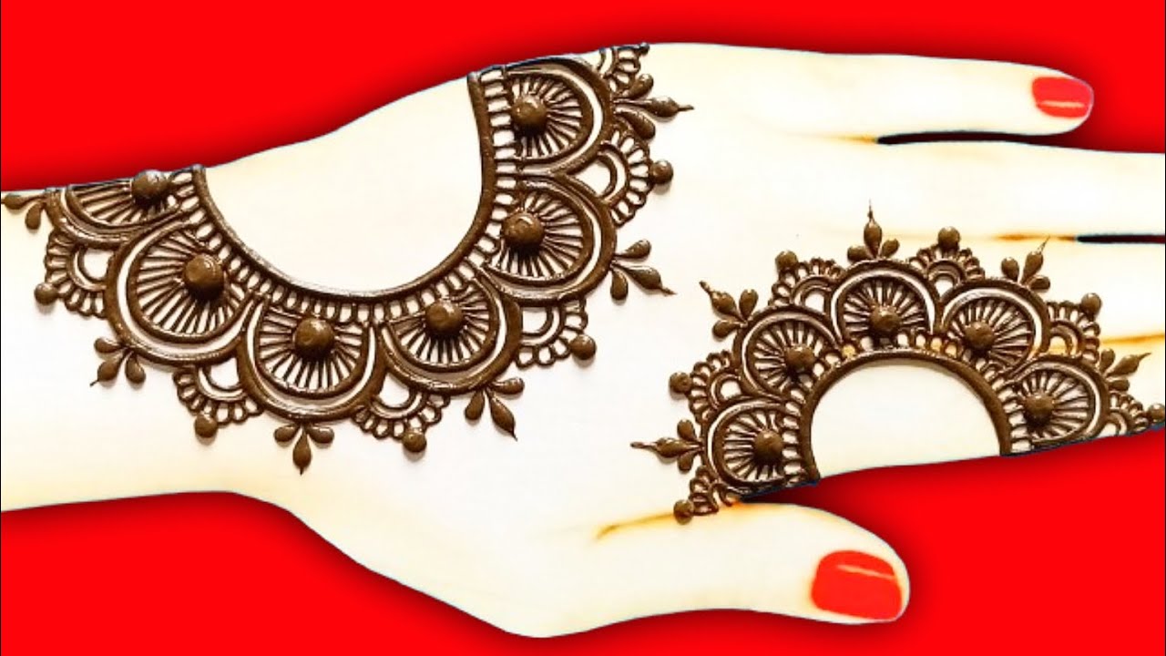 mehndi design simple back hand/mehadikedijayan/mahider design/mahndi ke ...