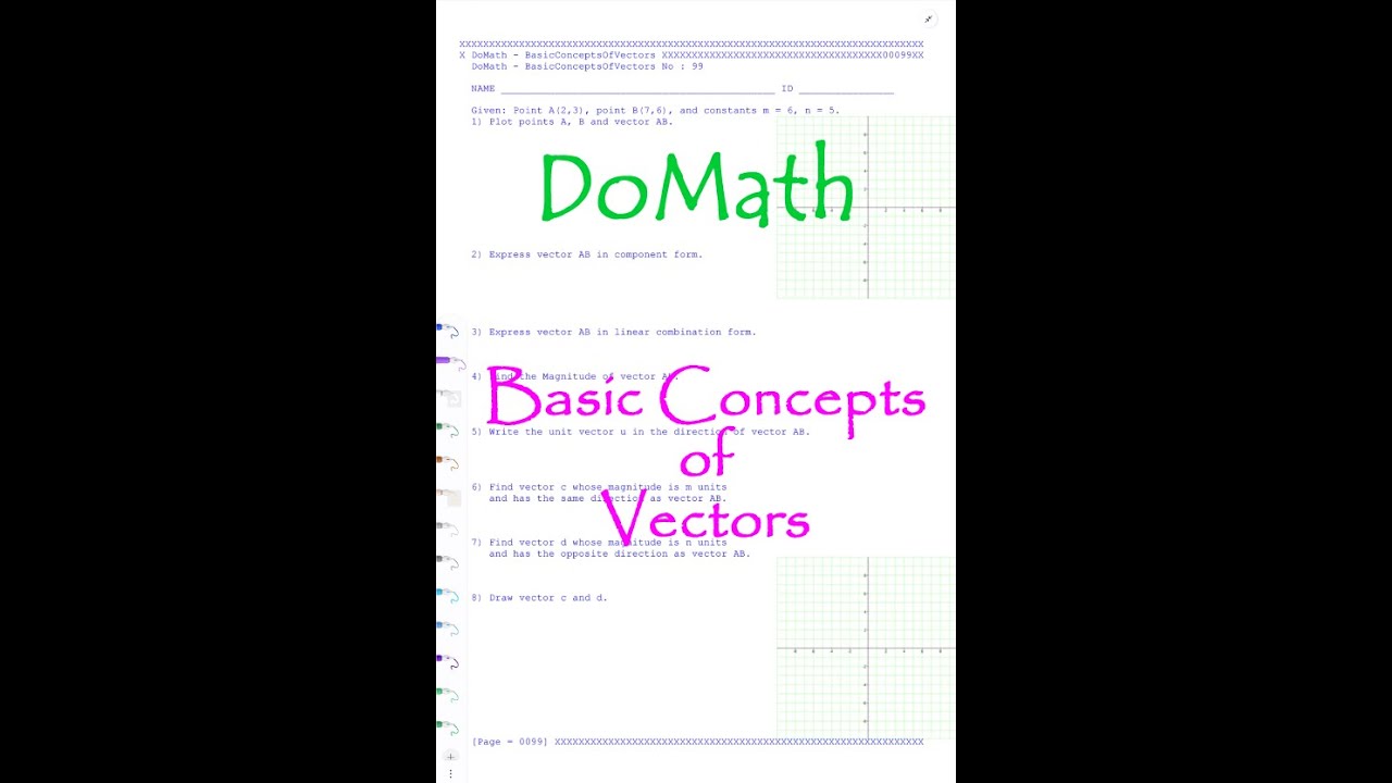 DoMath-Algebra Basic Concepts of Vectors No99 - YouTube