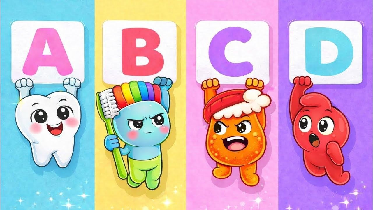 Brush Your Teeth Song 🪥 | ABC song for Kids | Learn & Clean with Kids ...