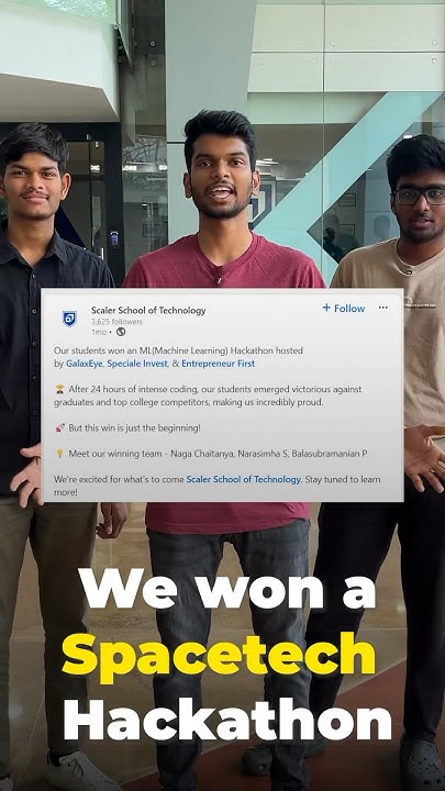 Our students won an ML(Machine Learning) Hackathon #computerscience # ...