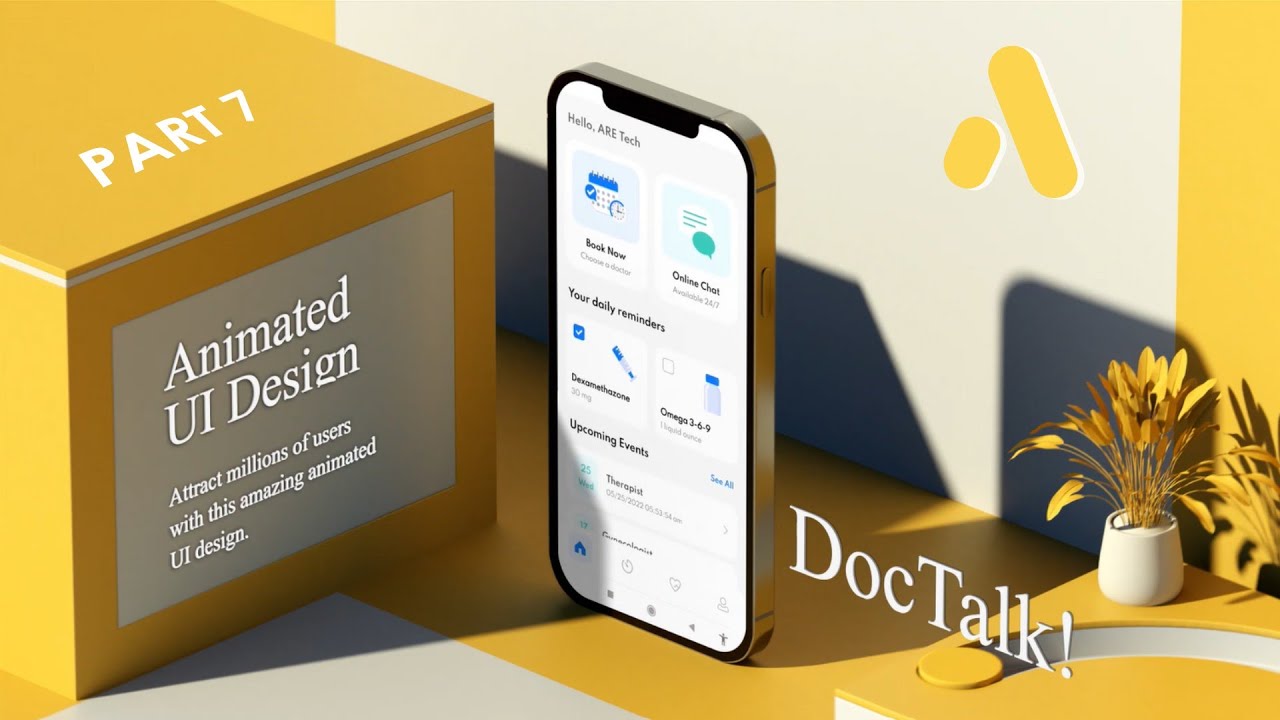 Animated Doctor Appointment App design tutorial part 7 - YouTube
