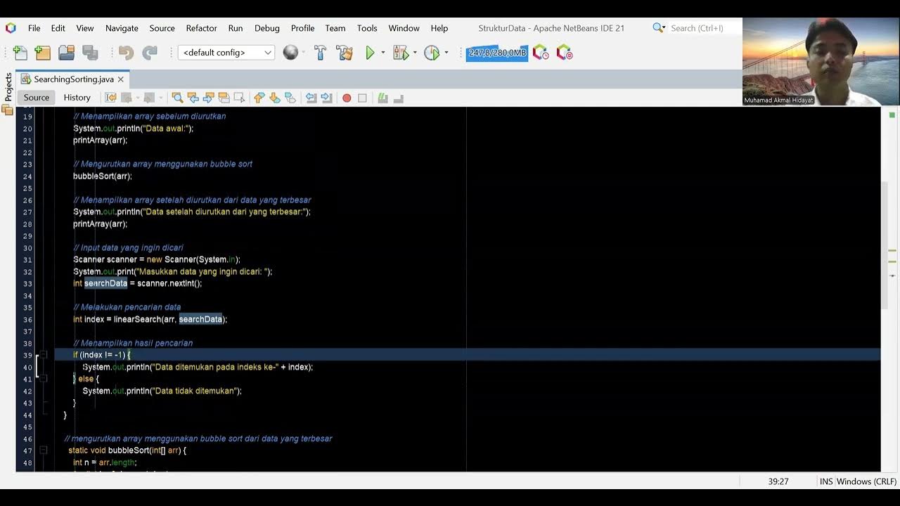 UTS Struktur Data (Searching dan Sorting)_1512623018_Muhamad Akmal Hidayat - YouTube