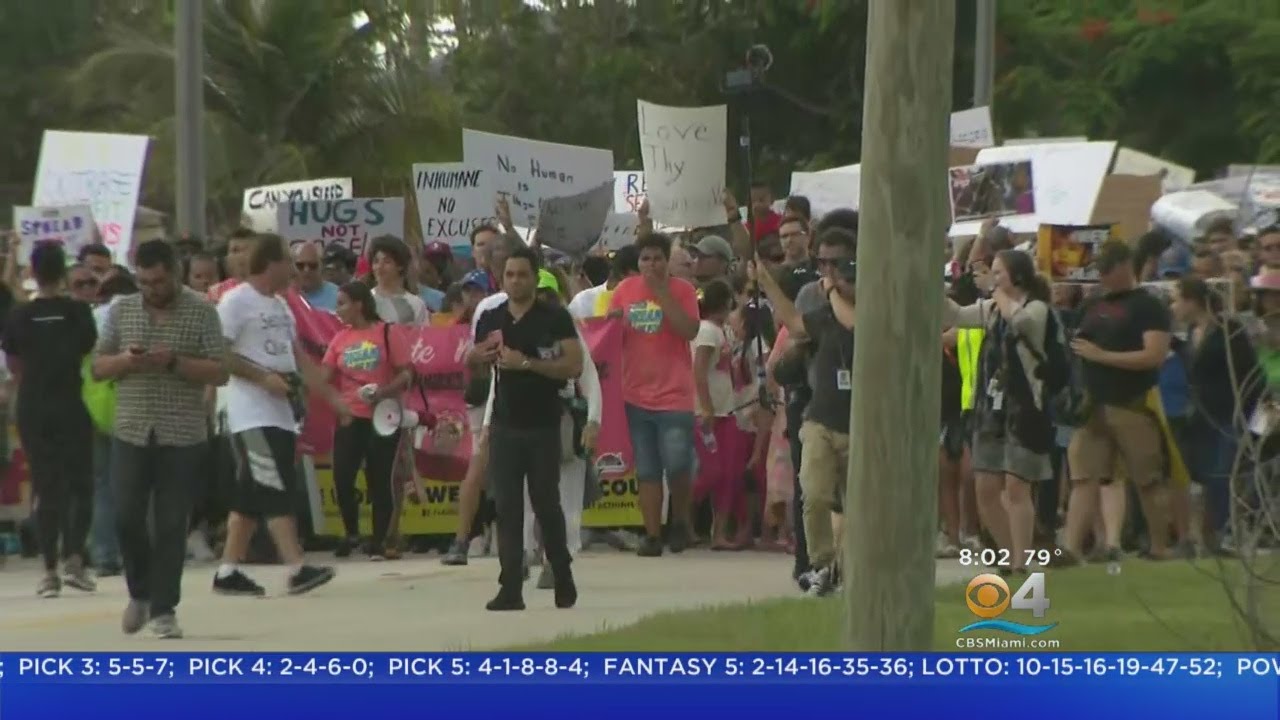 Protestors Rally Outside Homestead Facility Housing Immigrant Children ...