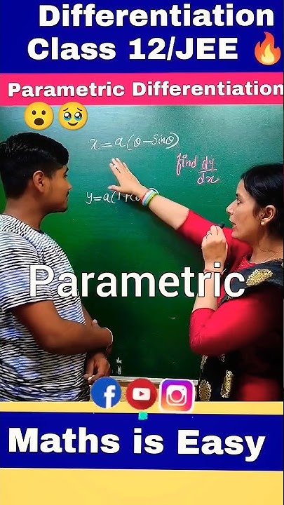 Class 12 Differentiation 🔥 | Differentiation of Parametric Functions #fun #mathsiseasy #shorts # ...