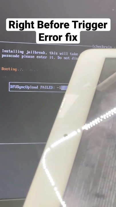 Jailbreak ios 12.5.7 Fix Right Before Trigger Error 31 - YouTube