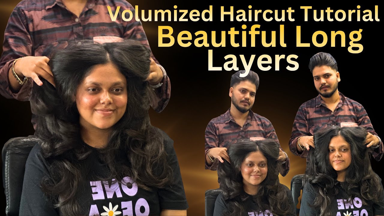 Beautiful Long Layers | Volumized Haircut Tutorial/ Sam unisex saloon ...