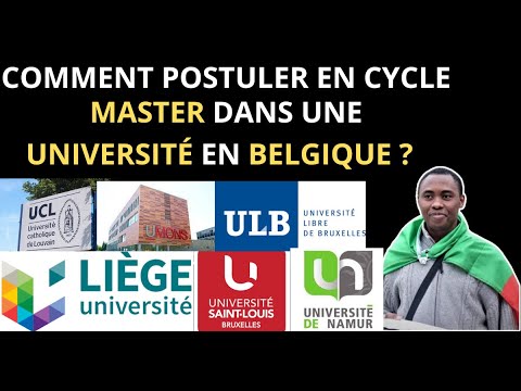 L'UNIQUE CONDITION POUR POSTULER EN MASTER DANS UNE UNIVERSITÉ BELGE ! - YouTube
