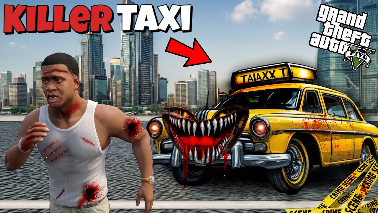 GTA 5 : Franklin & Shinchan New Car Is A Cursed KILLER TAXI in (GTA 5 ...