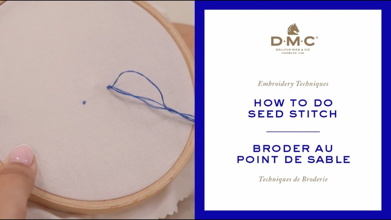 Embroidery How To: Seed Stitch - YouTube