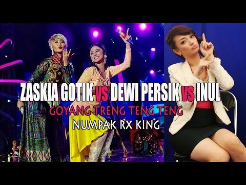 Zaskia Gotik vs Dewi Persik Goyang Treng Teng Teng #numpakrxking