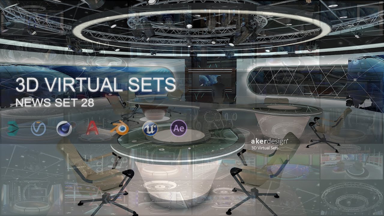DOWNLOAD 3D VIRTUAL SET DESIGNS. News studios, Talkshows, Stage events ...