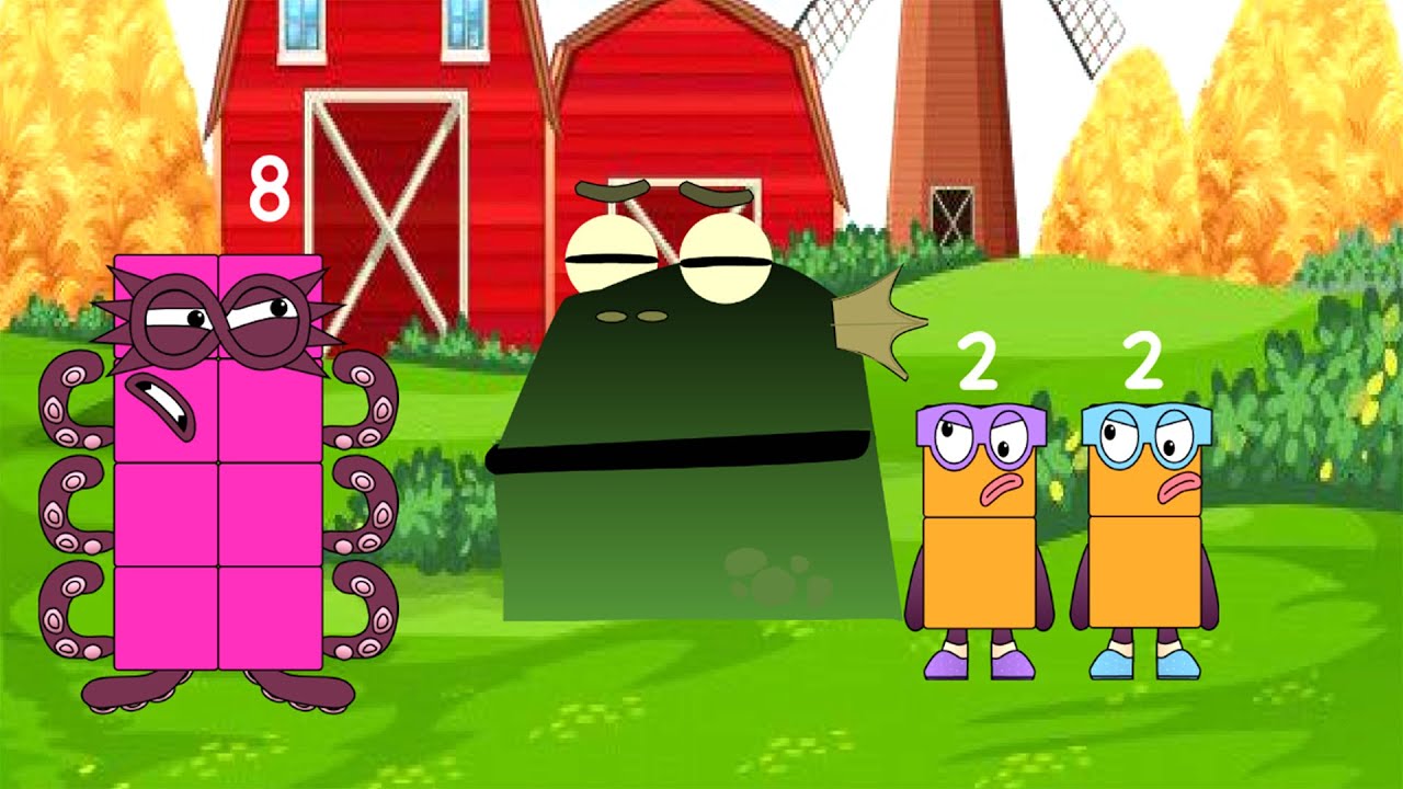 Numberblocks full season Blockzilla is sleeping but her mouth has an ...